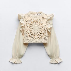 Zara | Tops | Nwt Zara Ruffle Knit Top | Poshmark